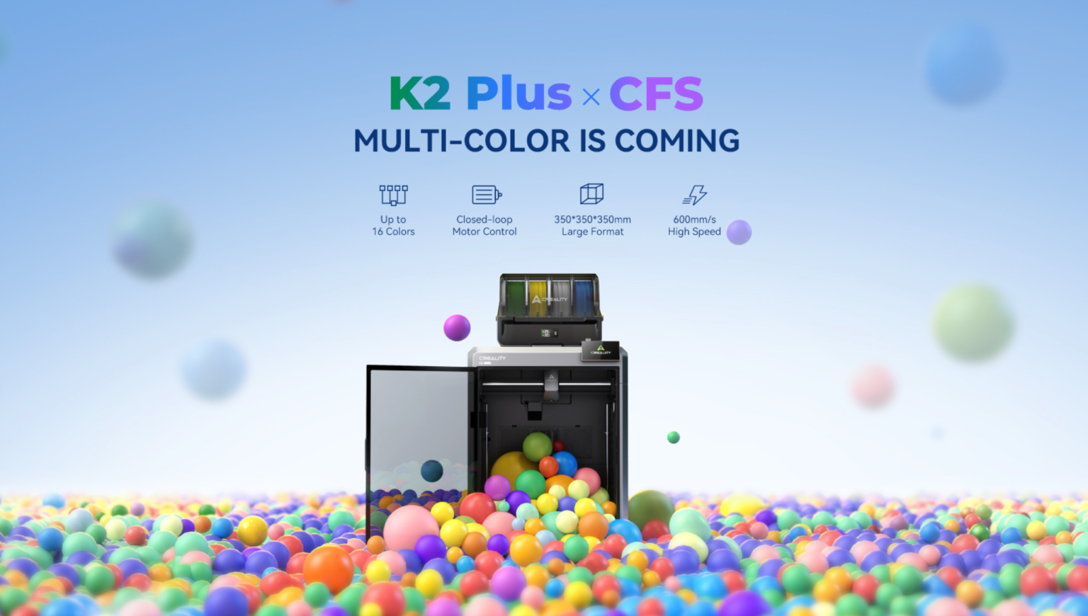 Creality Announces Pre-Sale of K2 Plus X CFS Multi-Color 3D Printer Combo | DailyCADCAM