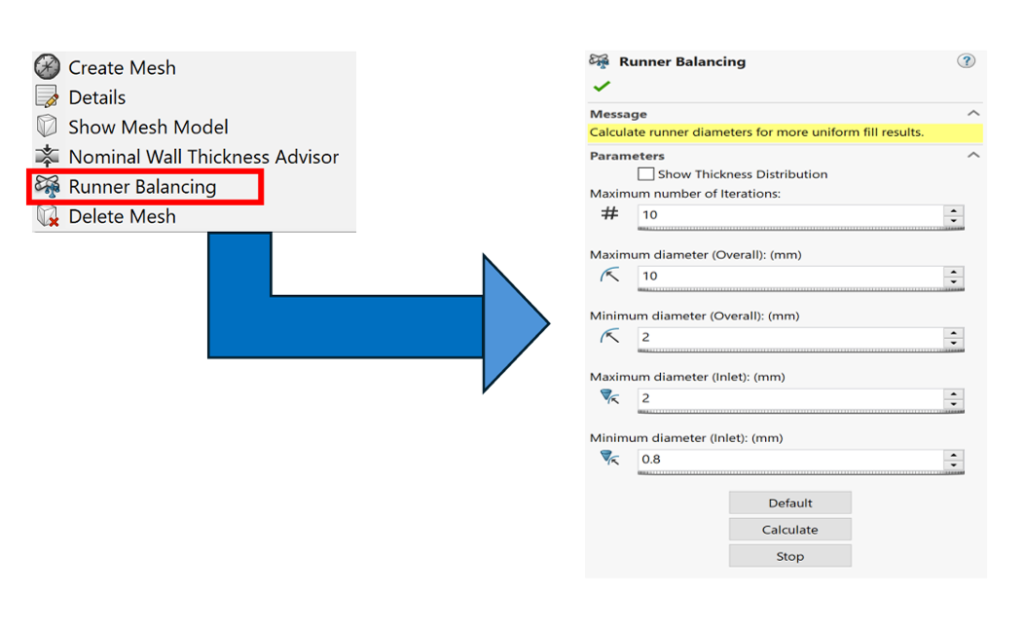 Runner Balancing SOLIDWORKS Plastics | BEACON India Blog | DailyCADCAM